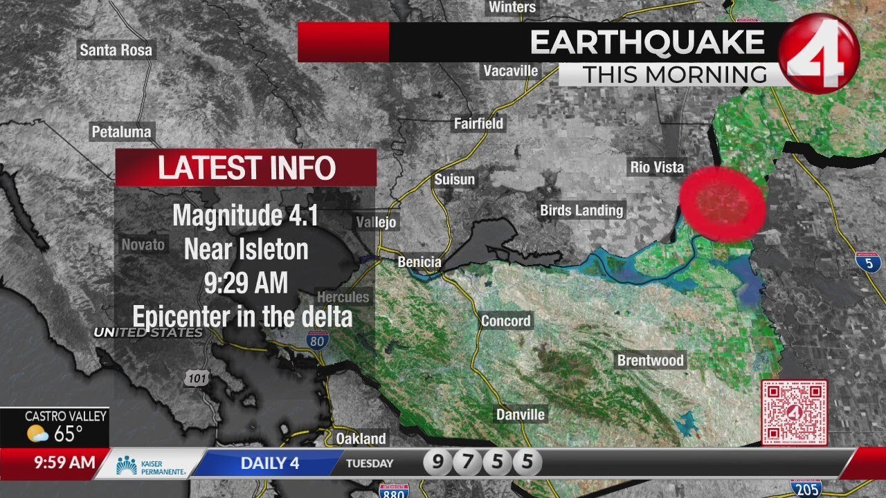 4.1-magnitude earthquake shakes Northern California - YouTube