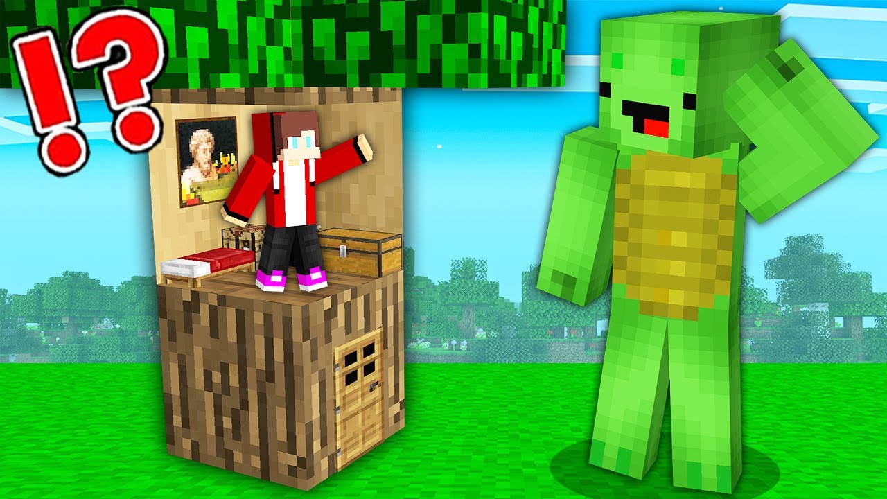 JJ Pranked Mikey with a TINY MOD in Minecraft - Maizen Challenge - YouTube