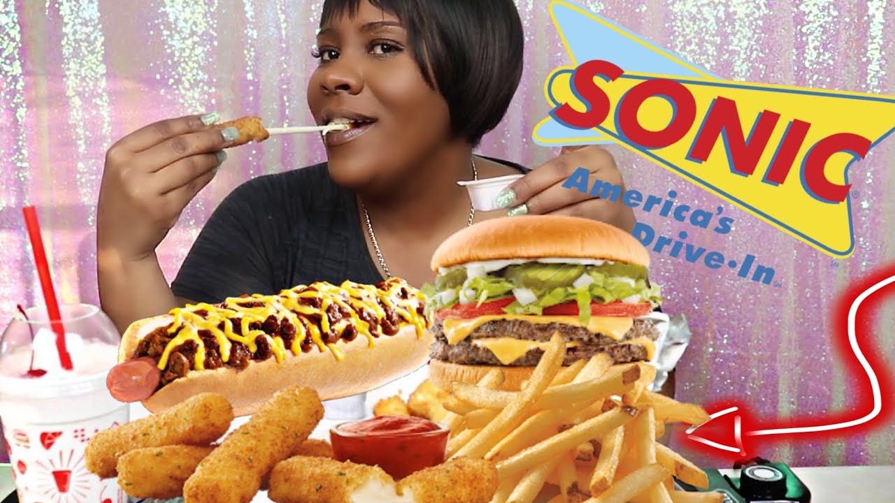 SONIC MUKBANG| FOOOTLONG CHILLI HOTDOG| BURPING| EAT WITH DARN - YouTube