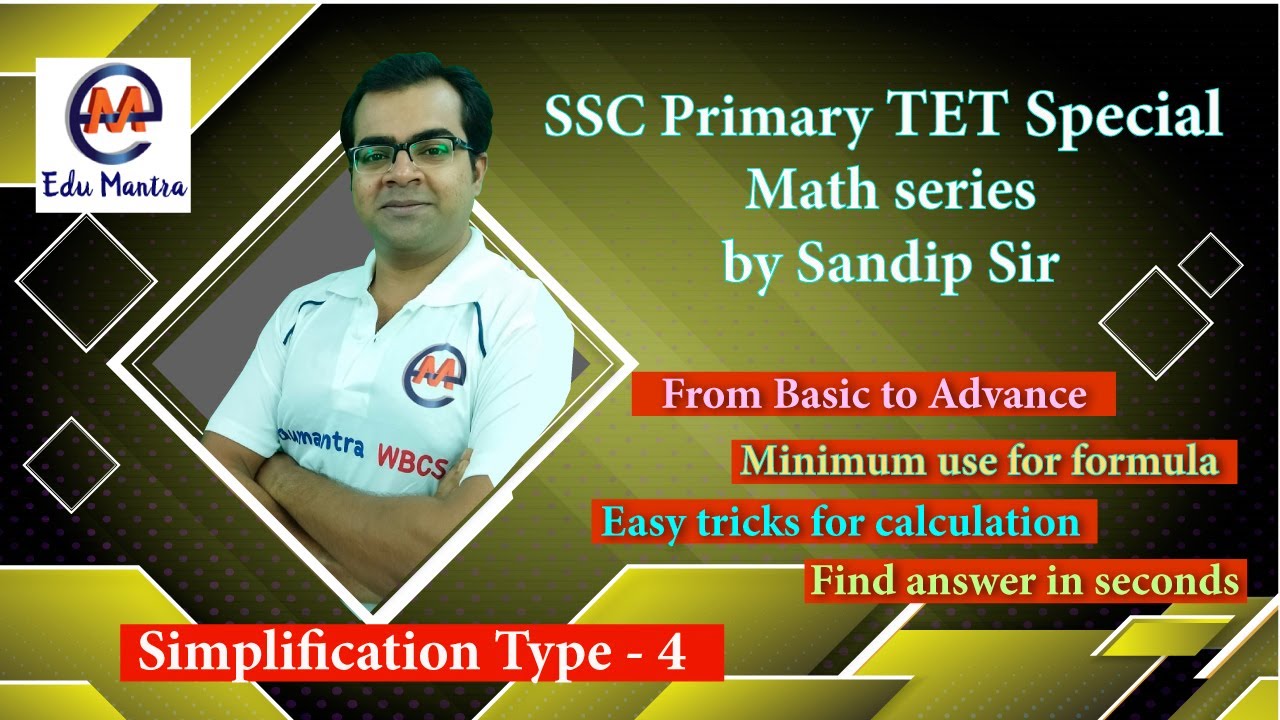 SSC Primary TET Special Math Series I Simplification-Type 4 I Series of Addition - YouTube