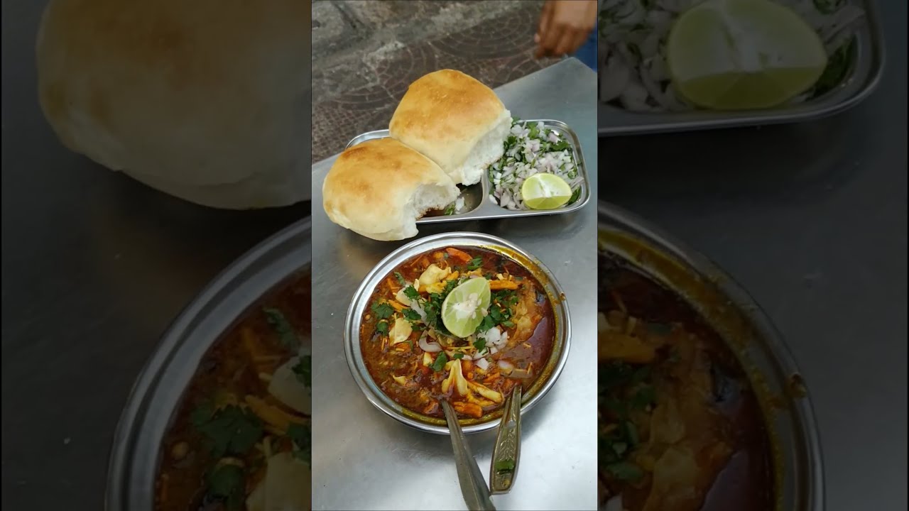 Vada Misal Pav | Mumbai Misal Pav | Indian Street Food | #Shorts - YouTube
