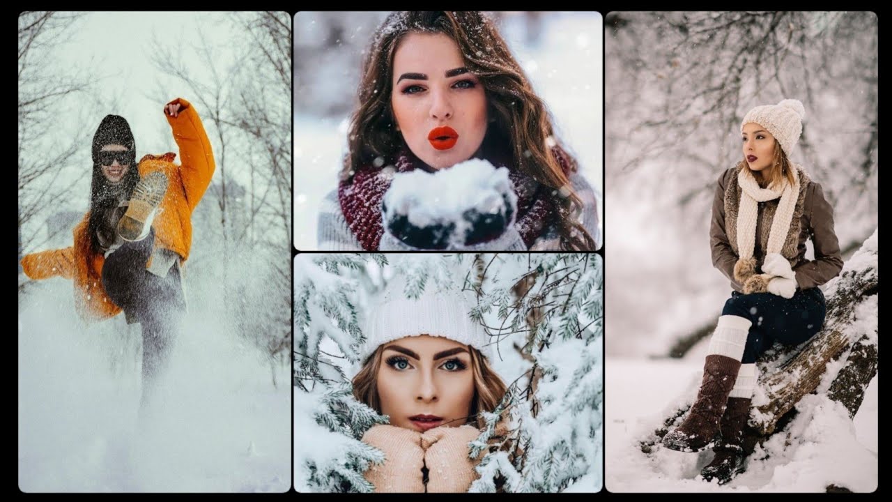 Winter Poses Ideas For Girls || Snowfall Girls Dpz,Poses, Photography ...