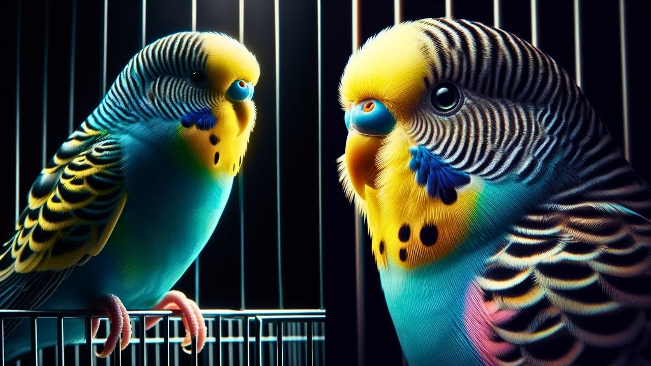 Budgies gold Male diamond luxury Budgie Parakeet Courting Female , The ...