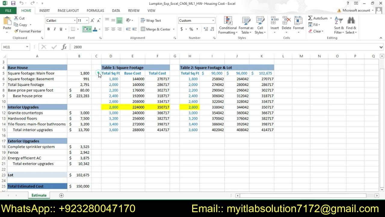 Exp19_Excel_Ch06_ML1_Housing_Cost | Excel Chapter 06 Housing Cost - YouTube
