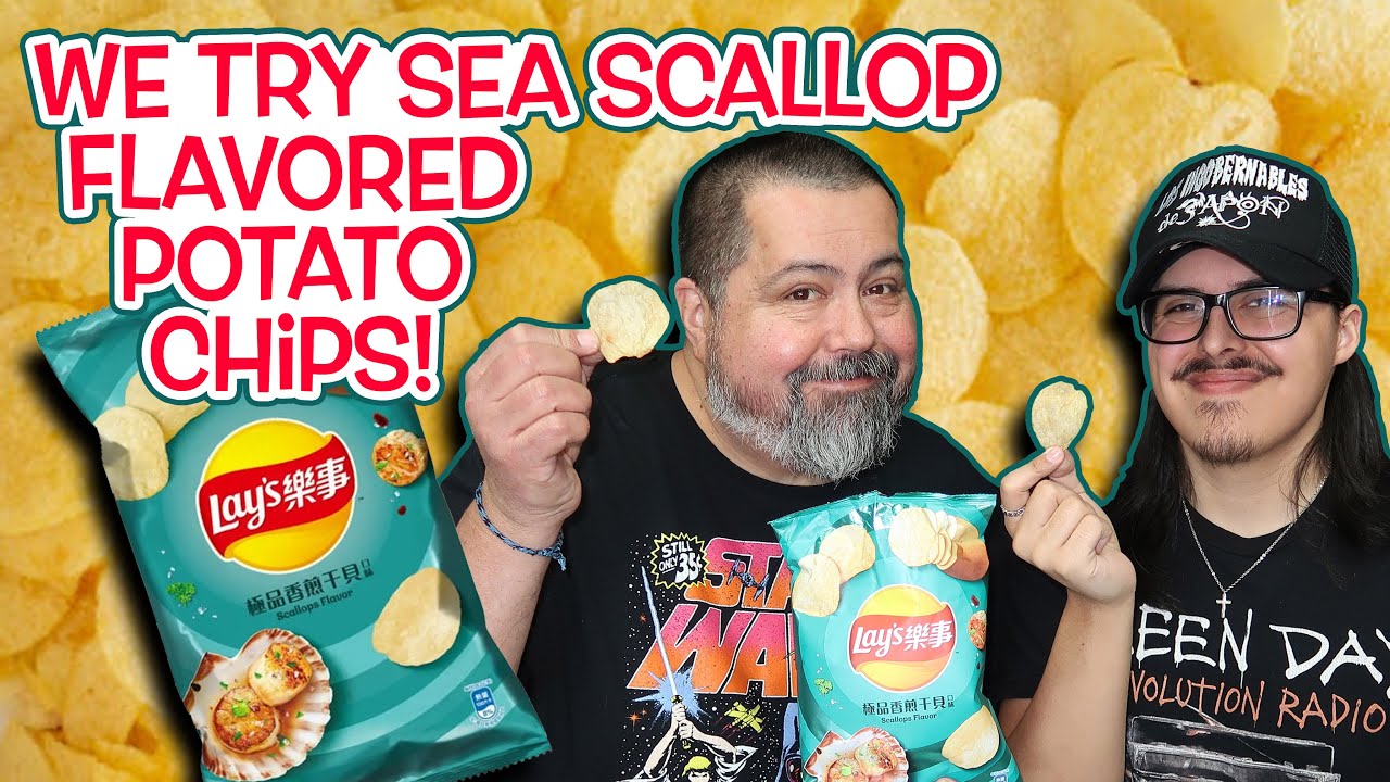 Trying Lay's Sea Scallop Flavored Potato Chips! - YouTube
