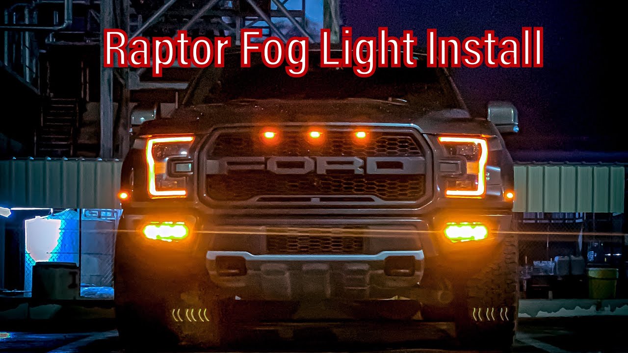 Ford raptor fog light install: Rough country Kit gen 2 raptor - YouTube