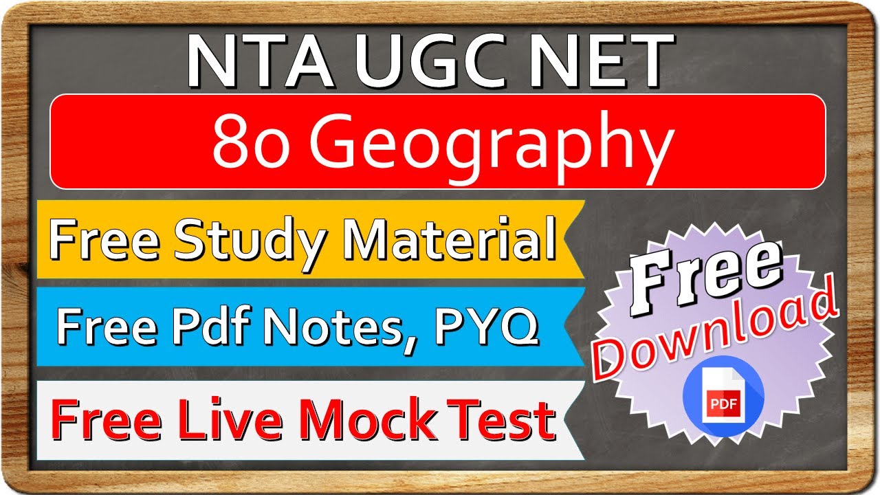 Ugc Net Geography Study Material Pdf II Ugc Net Geography Paper 2 Notes ...