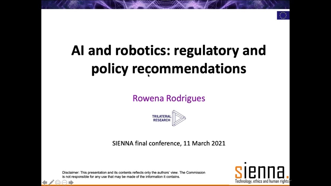 AI and robotics: regulatory and policy recommendations - Rowena ...
