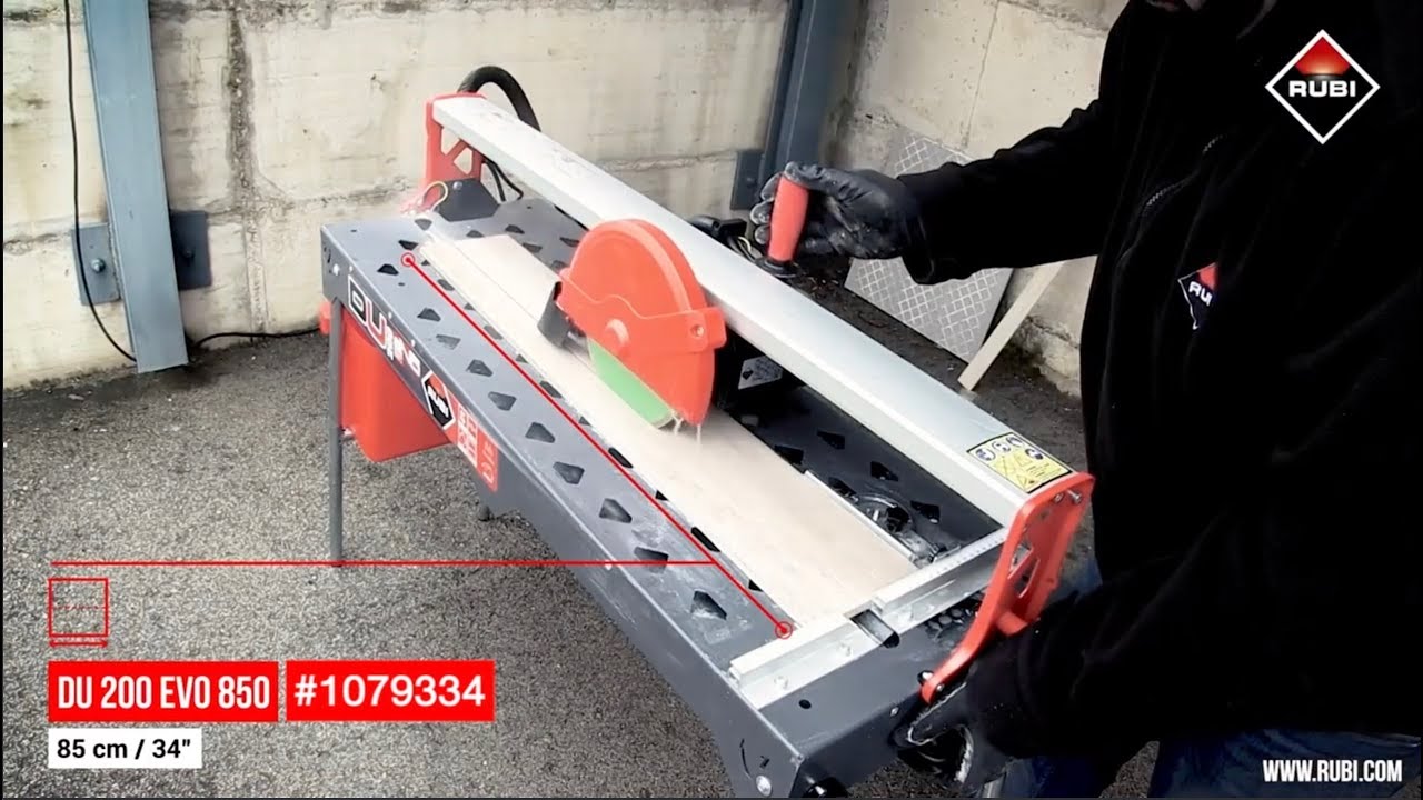 1079334 เครื่องตัดกระเบื้องไฟฟ้า 65ซม รุ่นDU-200 EVO - RUBI - YouTube