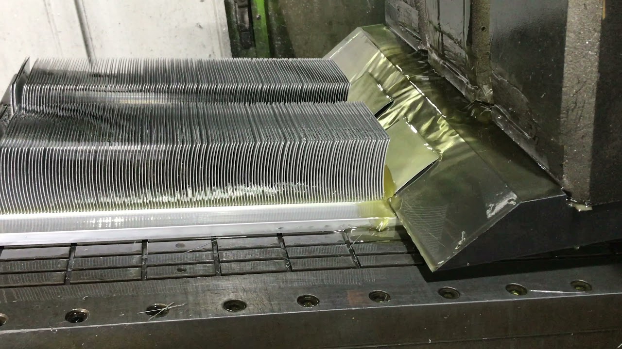 Skived fin process for hight power cooling system - YouTube