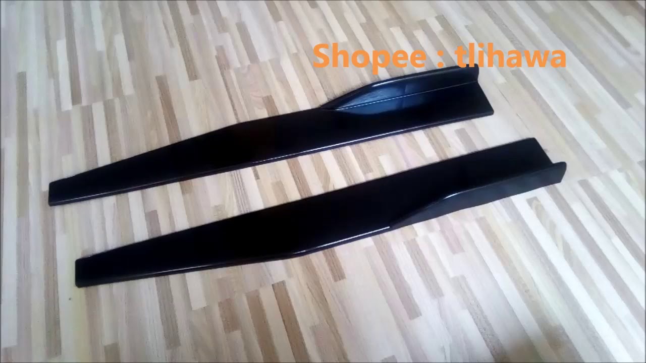 Car Body Kit Sayap Mobil Sisi Samping Hitam - YouTube
