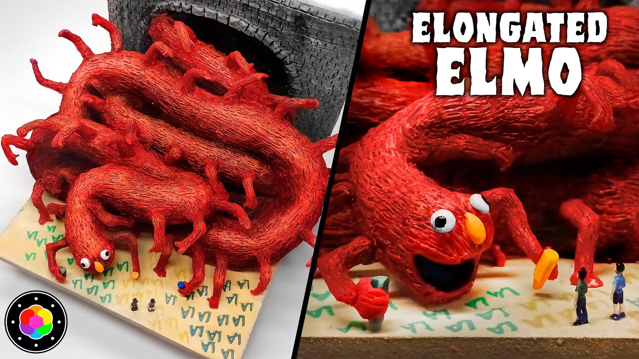 Como hacer a ELONGATED ELMO (ATRAPA N1Ñ0S) Analog Horror de Plastilina | PlastiVerse - YouTube