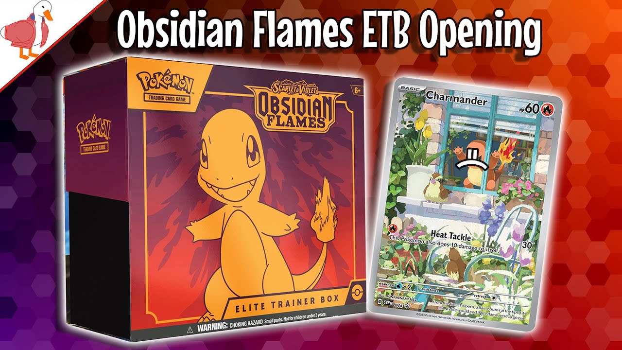 Obsidian Flames ETB Opening (feat. Sad Charmander Promo) - YouTube