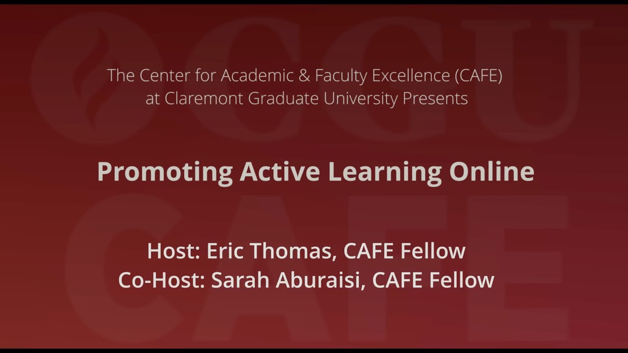 Promoting Active Learning Online - YouTube