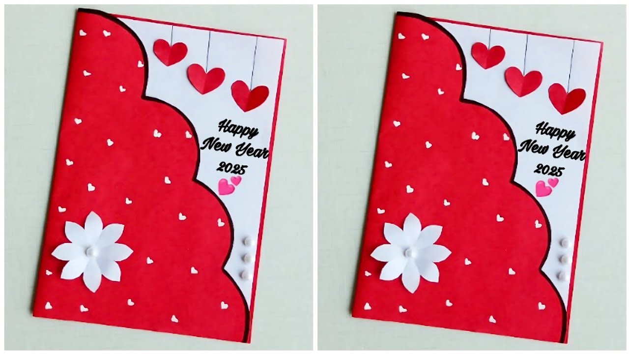 Happy New Year Card 2025/DIY Handmade New Year Greeting Card /How to ...