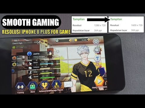 MAIN GAME JADI SMOOTH PAKAI RESOLUSI iPHONE 8 PLUS !!! RASIO RESOLUSI ...