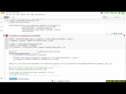 【PYTHON】SMOTE and other synthetic sampling methods - YouTube