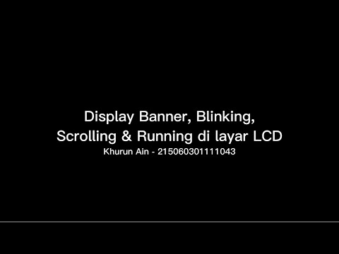 Project 8. Display Banner, Blinking, Scrolling & Running Text di Layar ...