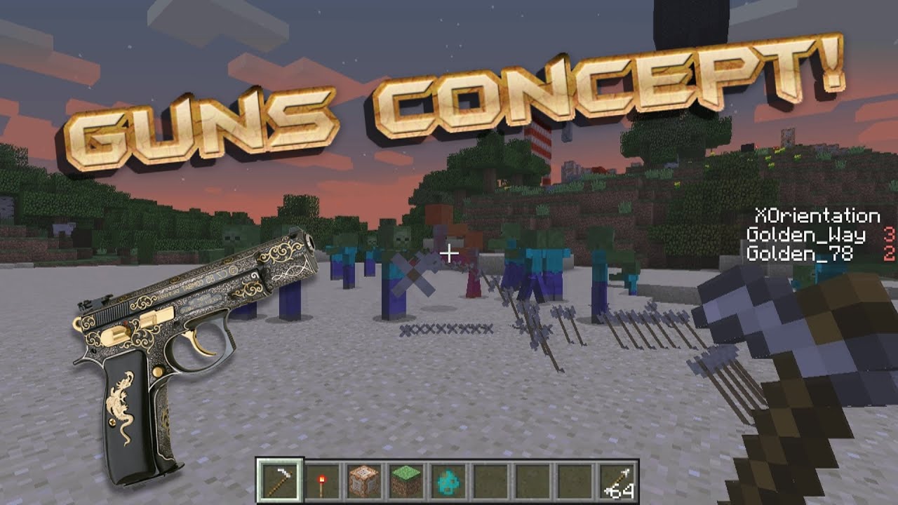 (Re-Make) Guns Concept in Vanilla Minecraft 1.8 - YouTube