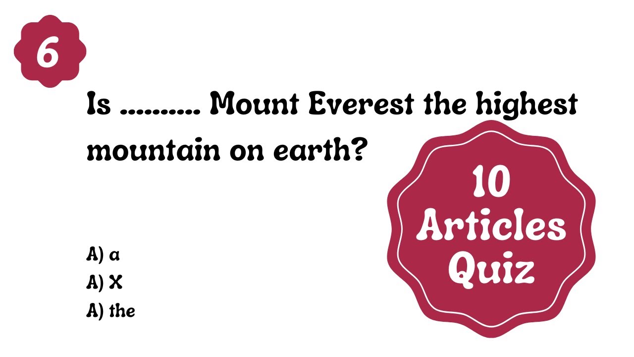 Articles in English Grammar | Articles (A, An, The) | Articles Quiz ...