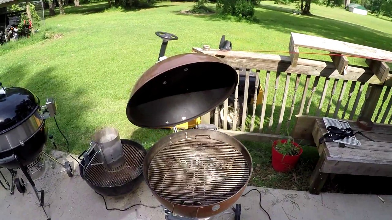 How to modify the airflow control rod on the Weber Kettle - YouTube