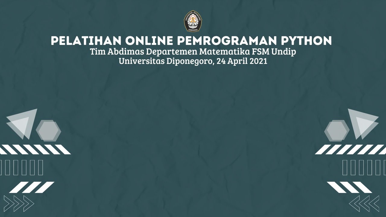 Pelatihan Dasar Dasar Python Youtube
