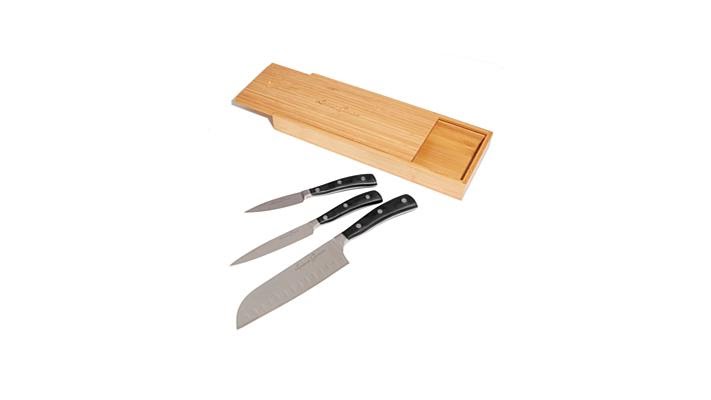Lorena Garcia 3pc Forged Knife Set with Bamboo Box - YouTube