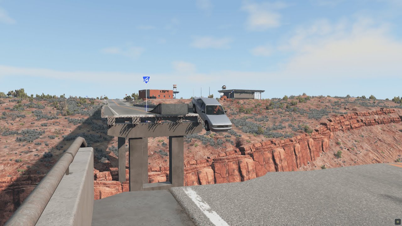 Cars vs Destroyed Bridge BeamNG Drive - YouTube