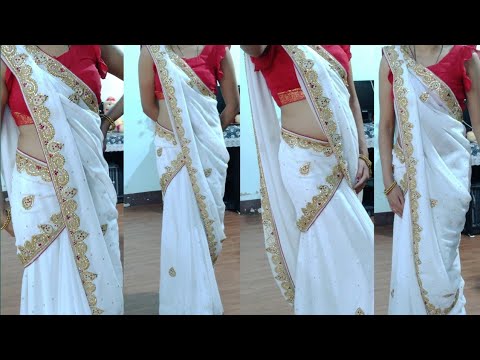 Mermaid style saree draping | Fish cut style saree draping | new style ...