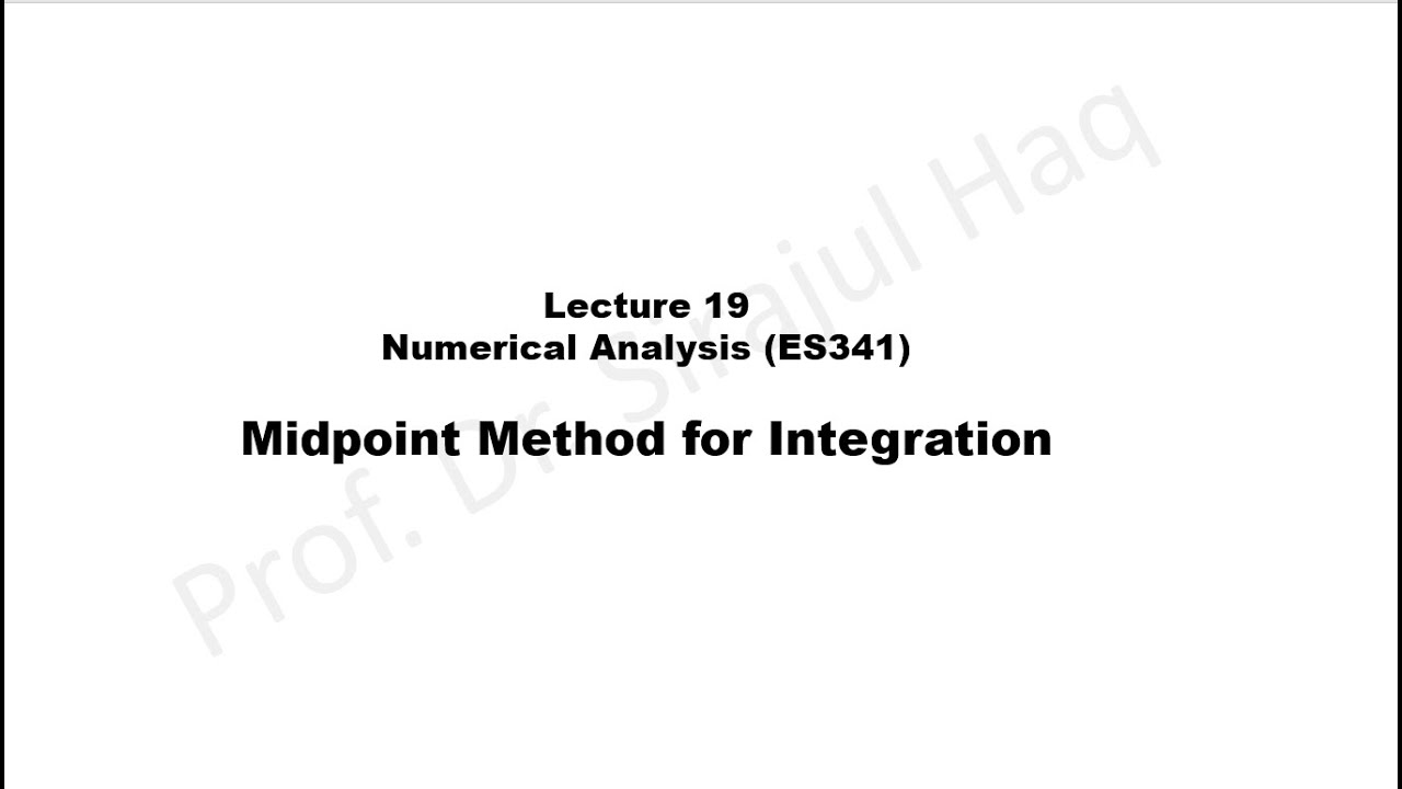Midpoint Method for Integration | Lecture 19 #viral #foryou # ...