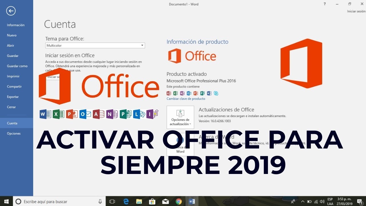 Descargar Instalar Y Activar Microsoft Office 2019 Full