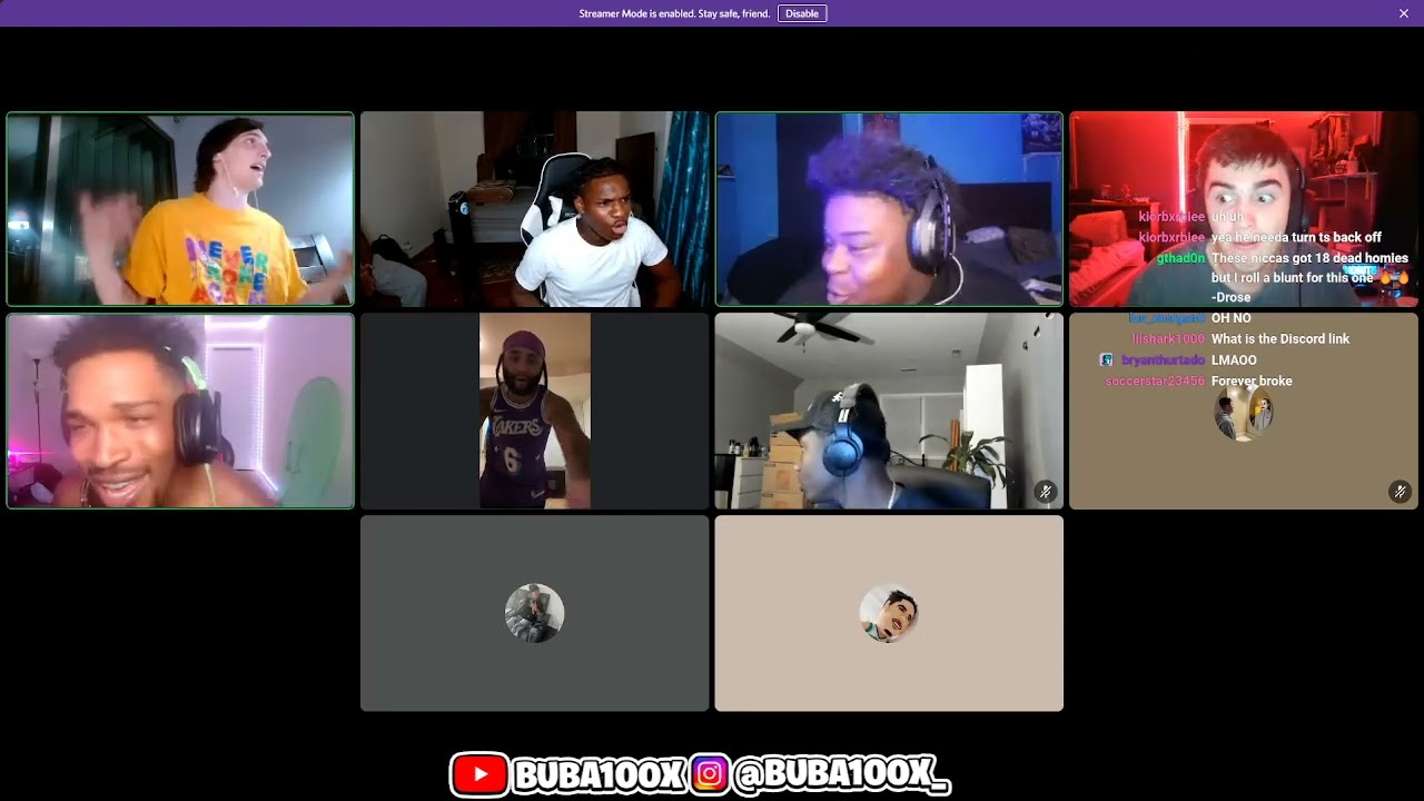 Buba100x Joins Adin Ross Edate Discord (Gets Intense) !!! - YouTube