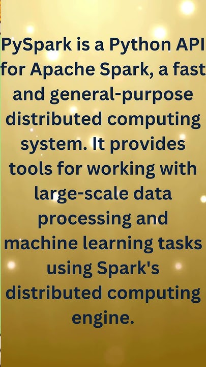 PySpark: Apache Spark API - YouTube