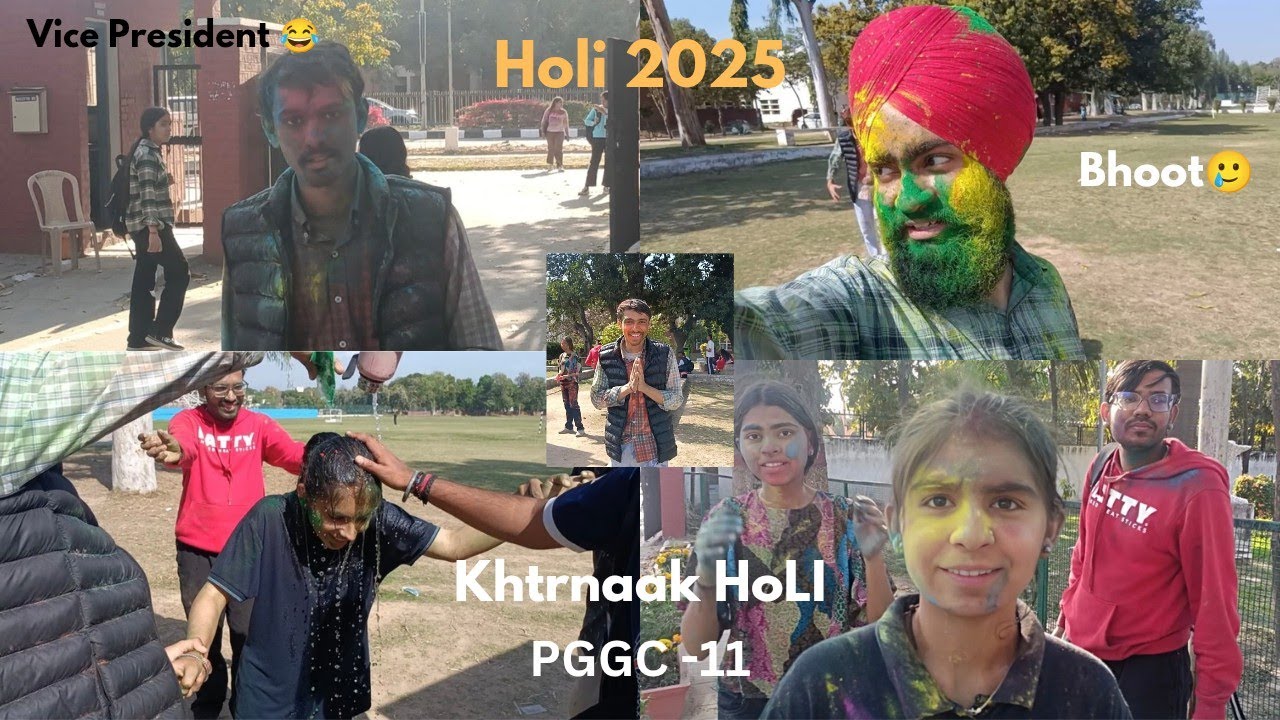 KHATRNAAK HOLI IN OUR COLLEGE | COLORFUL VICE PRESIDENT 😂 | J.S.V - YouTube