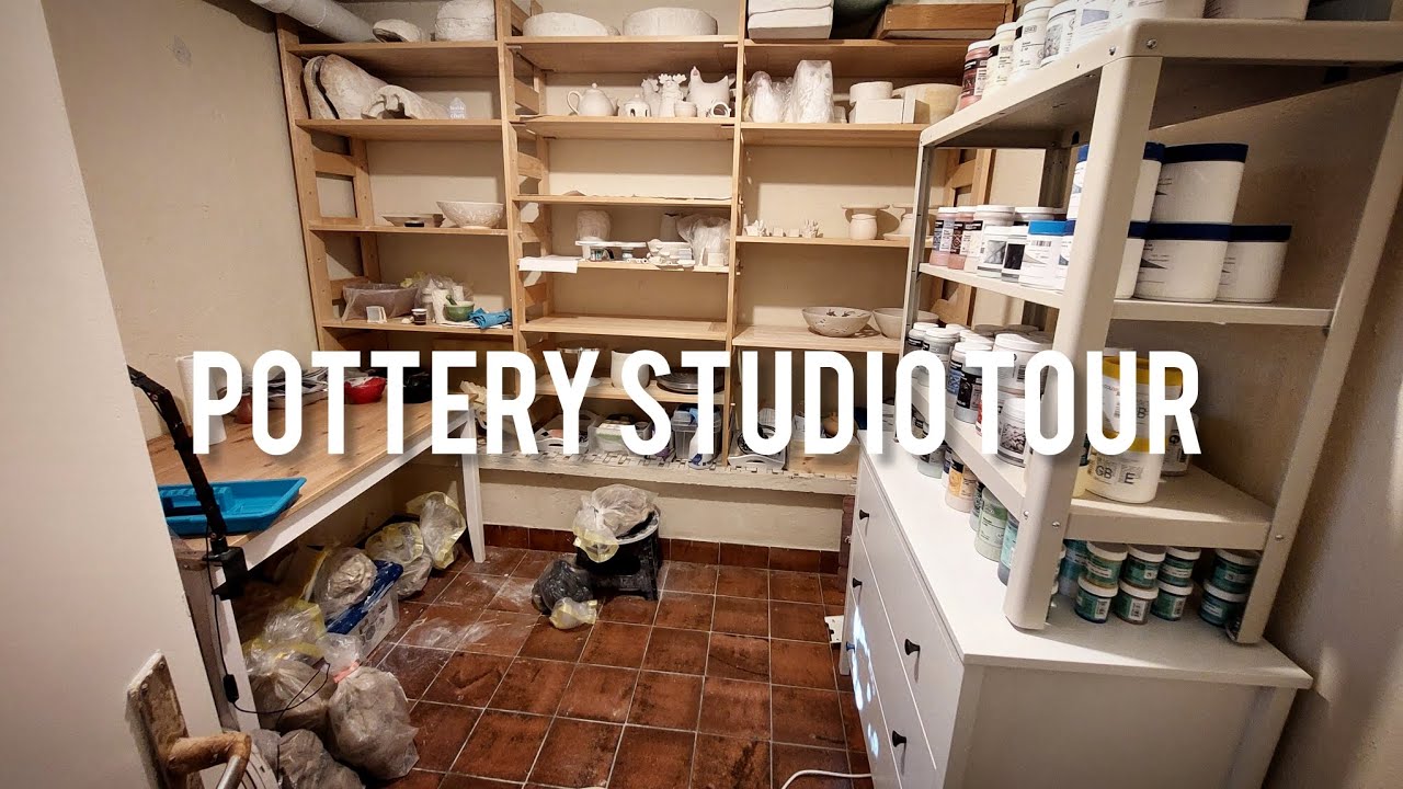 Show and tell of my new pottery studio setup - YouTube
