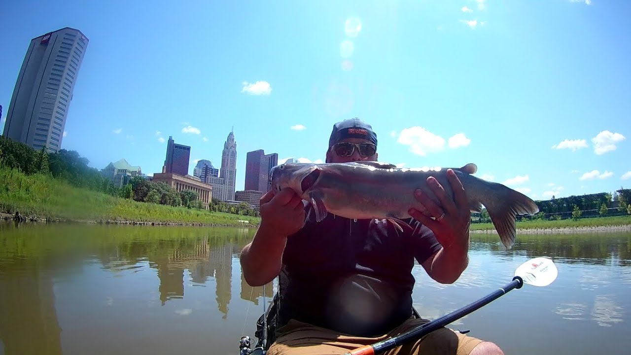Kayak catfishing w/new Camera mount - YouTube