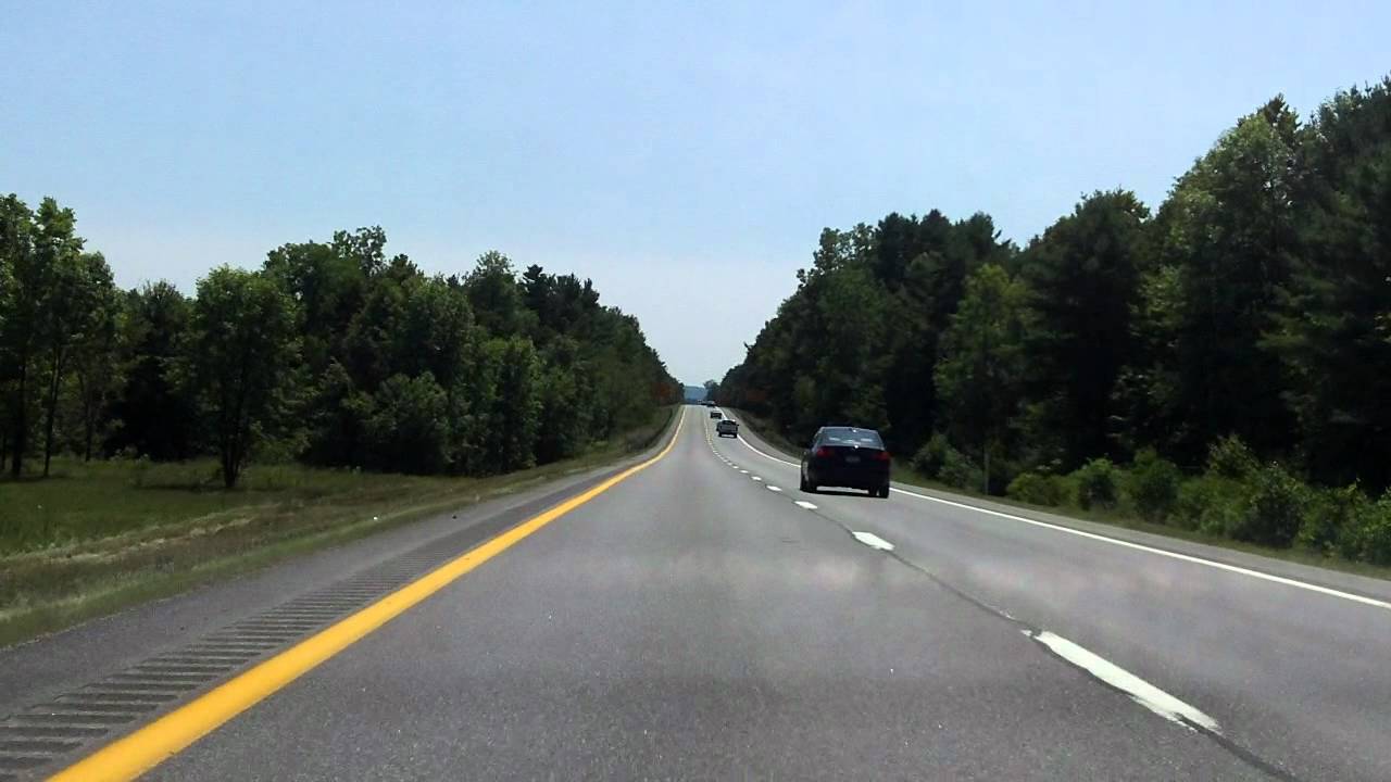 Adirondack Northway (Interstate 87 Exits 38 to 35) southbound - YouTube