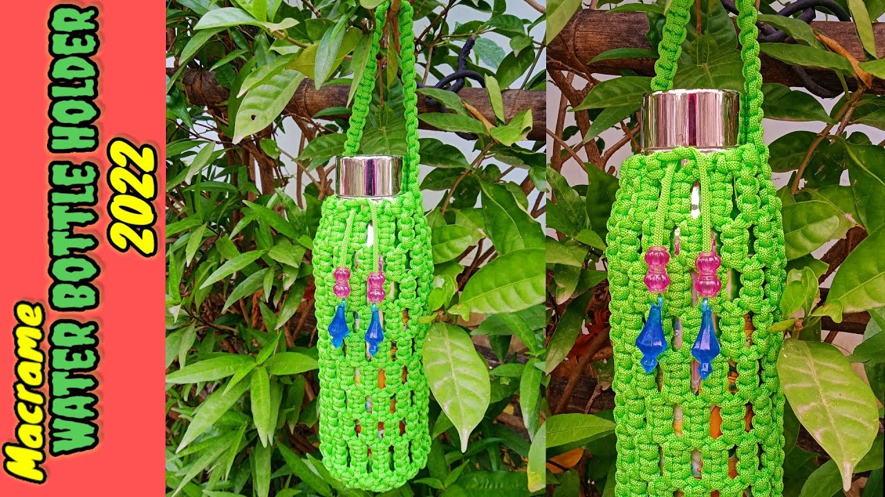 Macrame Water Bottle Holder 2022 Tutorial | DIY Macrame Tubler Bag | # ...
