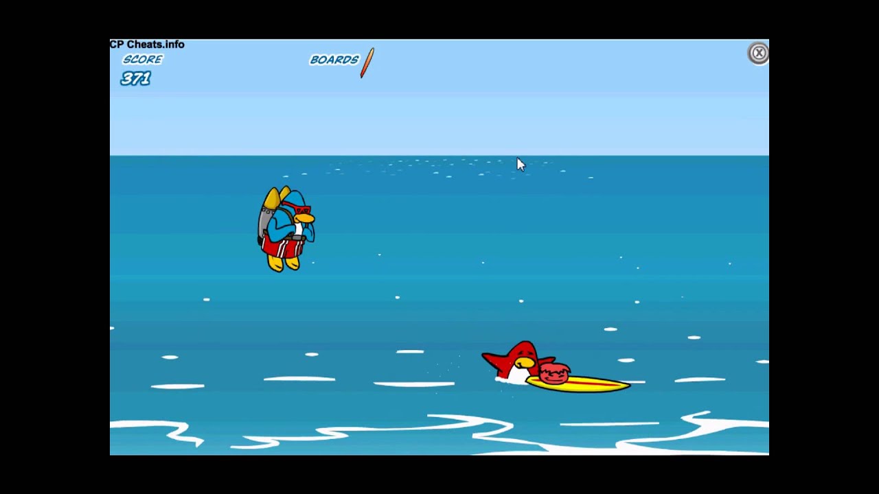 Club penguin - Playing catchin waves (Freestyle) - YouTube