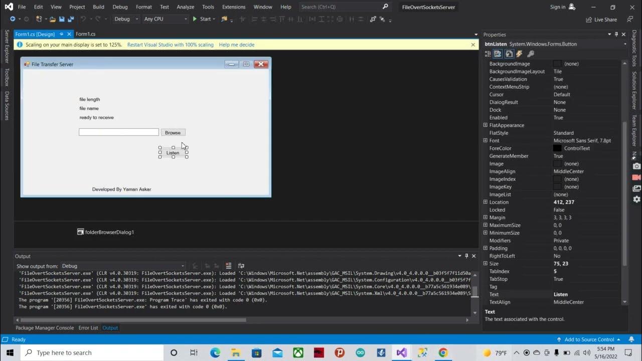 Simple File Transfer: C# WinForms TCP Sockets! - YouTube