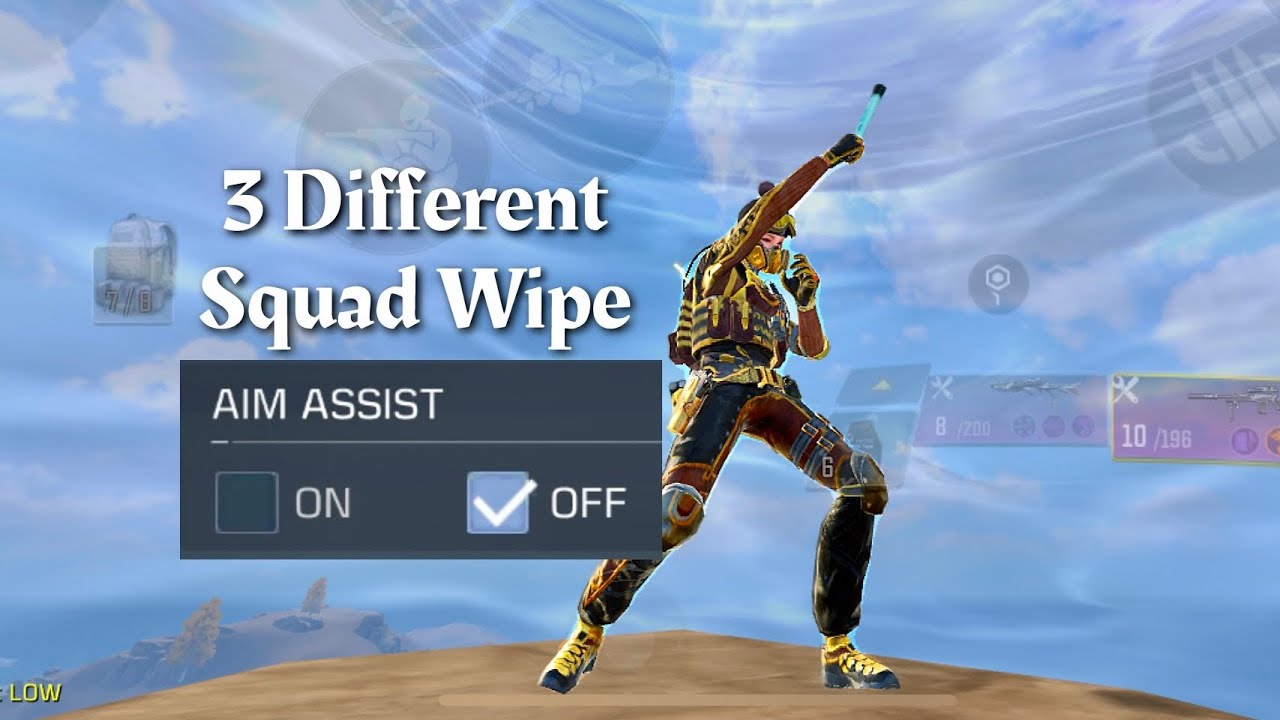 Potato Greetings With No Aim Assist (3 different squad wipes) CODM ...