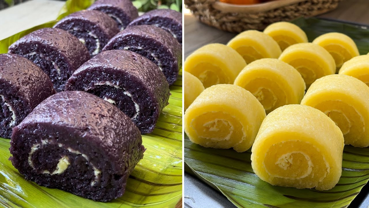 2 Flavored Cassava Roll Cake | 4 Ingredients only! D REAL COOKING - YouTube