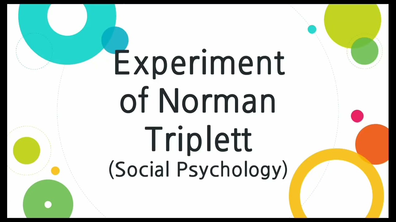 Social Facilitation/ Experiment of Norman Triplett (Urdu/Hindi) - YouTube