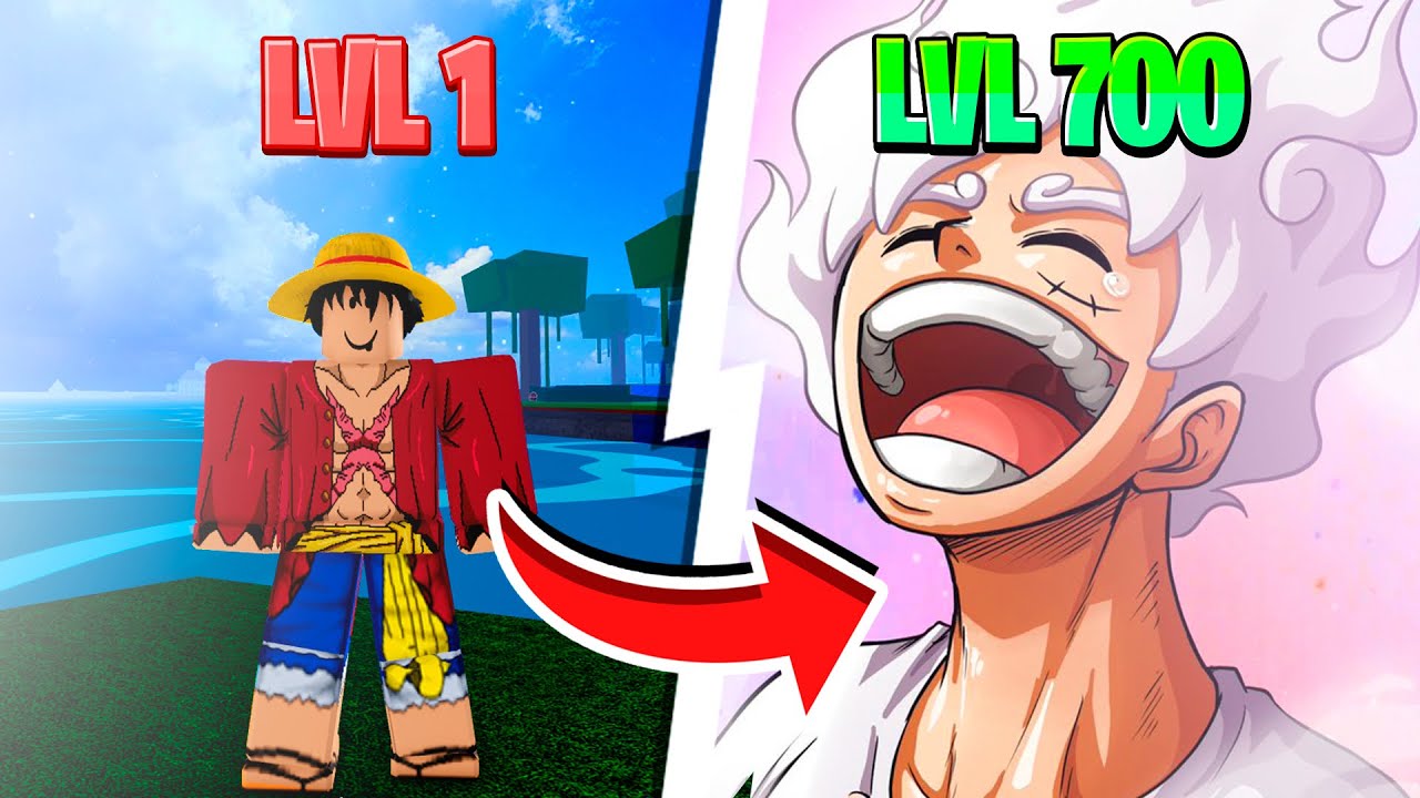 VIREI O LUFFY NO BLOX FRUITS!! DO LEVEL 1 AO 700!!? - YouTube