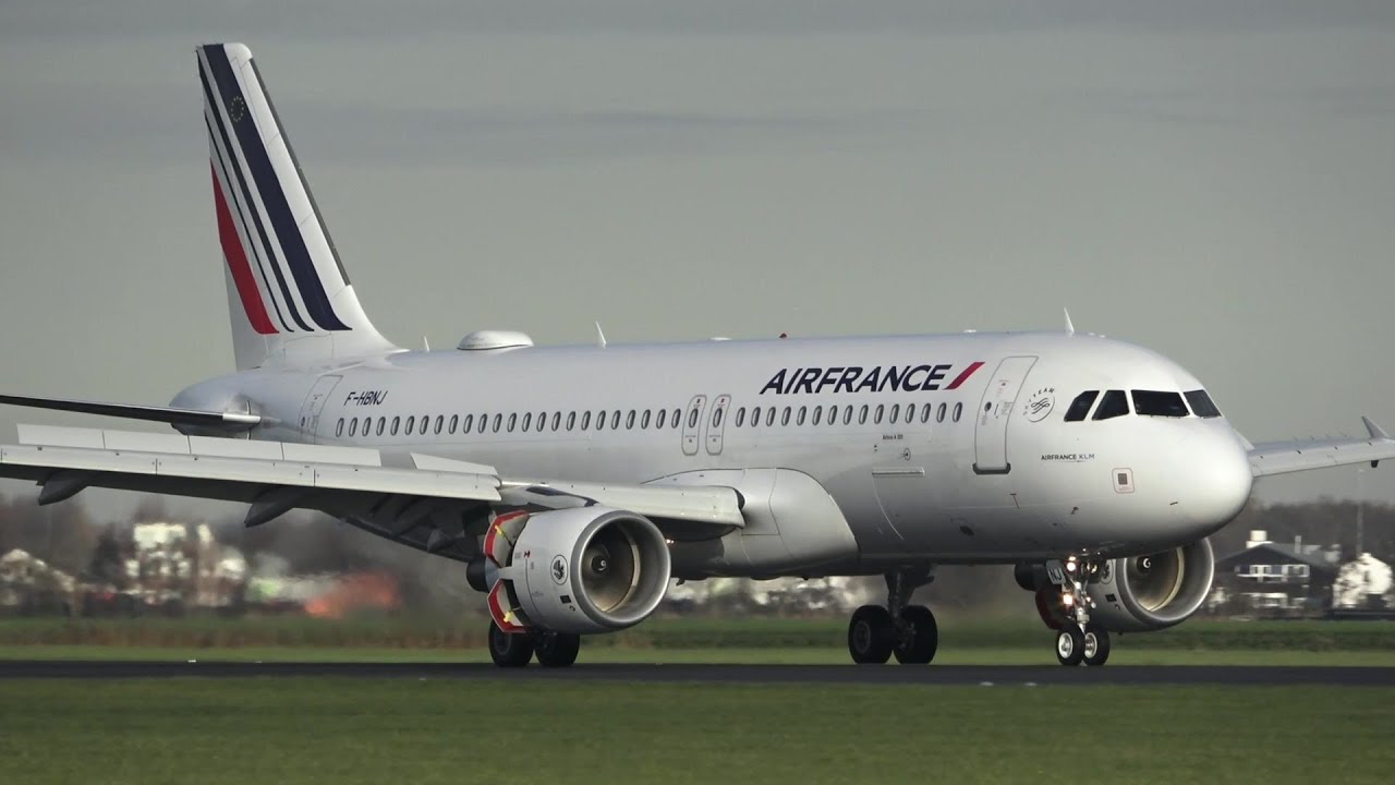 AIR FRANCE Airbus A320-200 (F-HBNJ) Landing At Schiphol Airport - YouTube