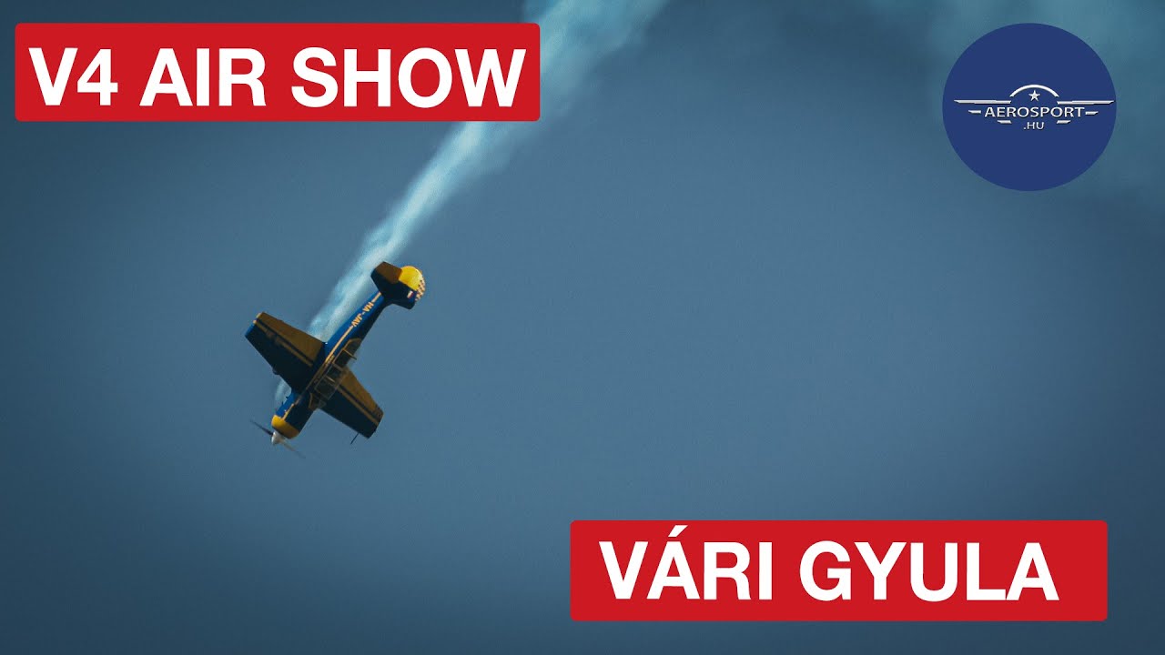 Vári Gyula repülése a 2021-es V4 Air Show-n a Jak-52-es repülőgépével ...