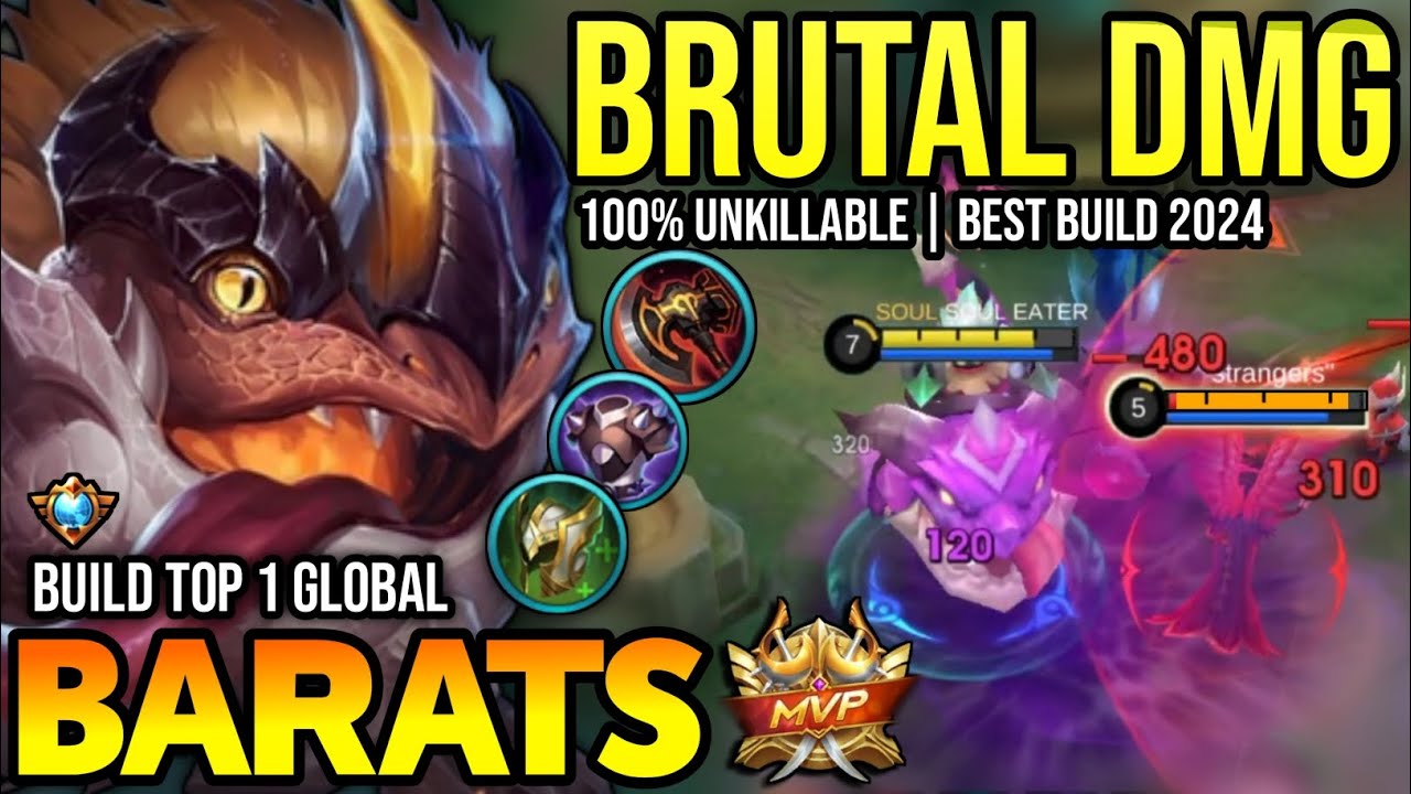 BARATS BEST BUILD 2024 | BUILD TOP 1 GLOBAL BARATS GAMEPLAY | MOBILE ...