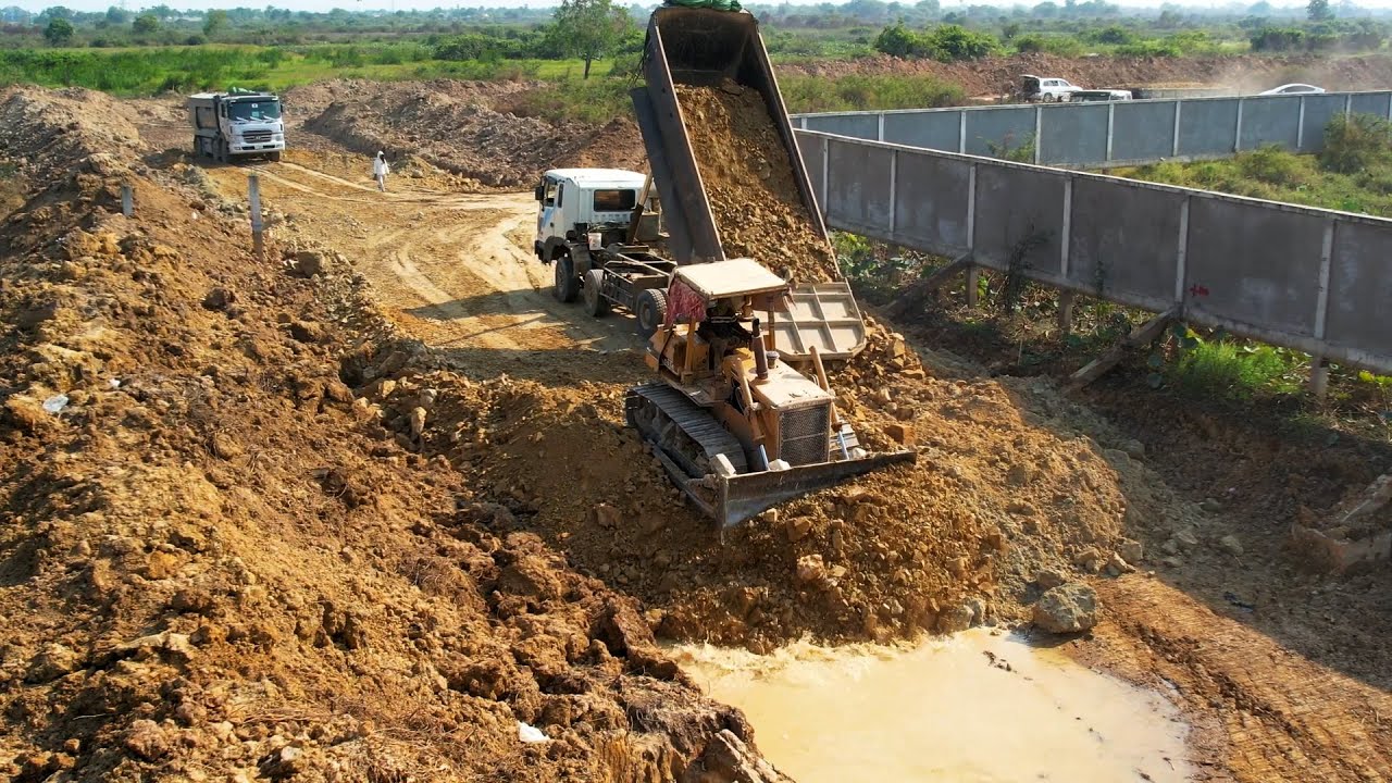 New Project Making Road In Construction Foundation Skills Jobs By Heavy ...