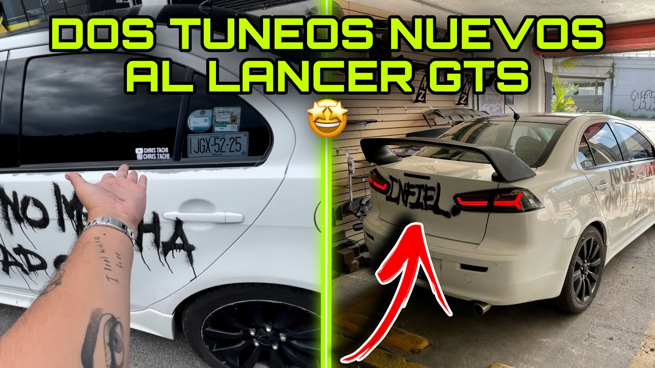 INSTALÉ dos NUEVOS TUNEOS al LANCER GTS y se ve INCREÍBLE (Alerón Evo X ...