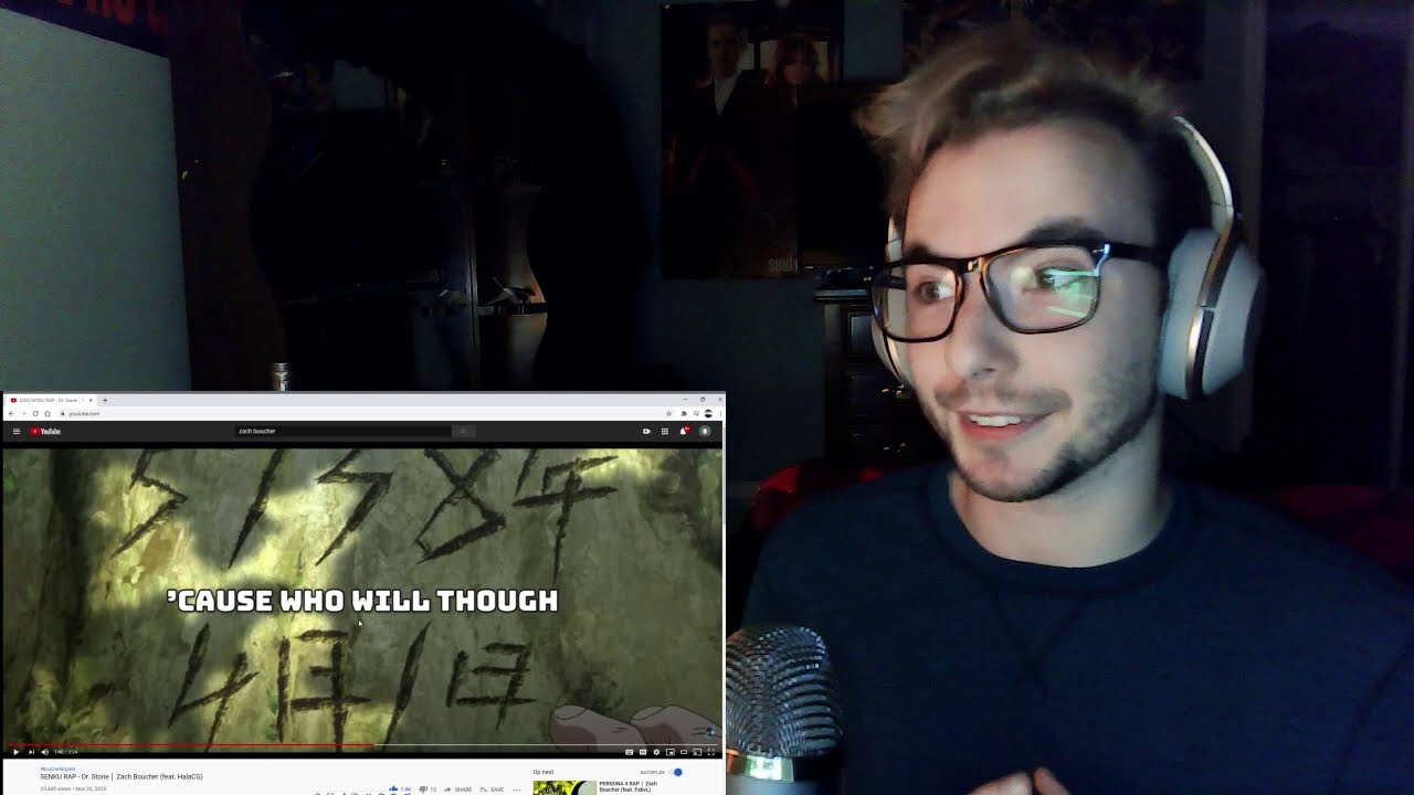 Reacting to SENKU RAP - Dr. Stone │ Zach Boucher (feat. HalaCG) - YouTube